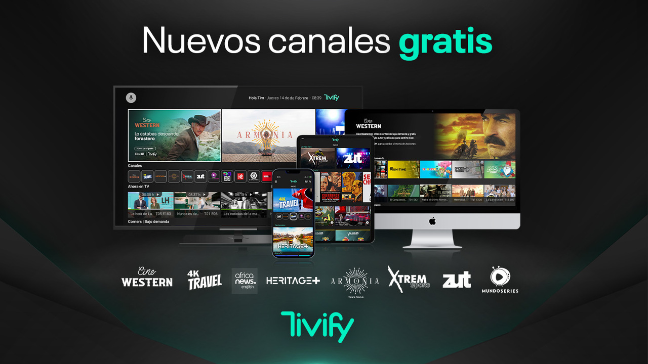 Tivify añade gratis ocho nuevos canales - Mundoplus.tv